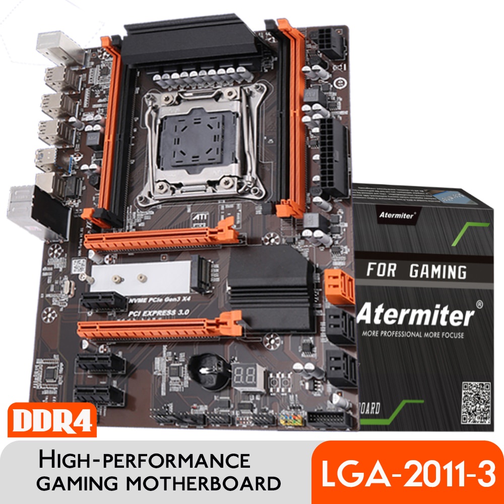 Atermiter x99 ddr4 turbo slot Da Placa-Mãe LGA2011-3 usb3.0 nvme m . 2 ...