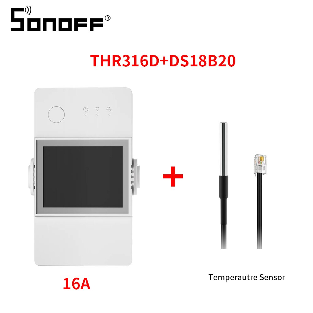 Sonoff THR316D com display + Sonoff DS18B20 RJ11 | Shopee Brasil