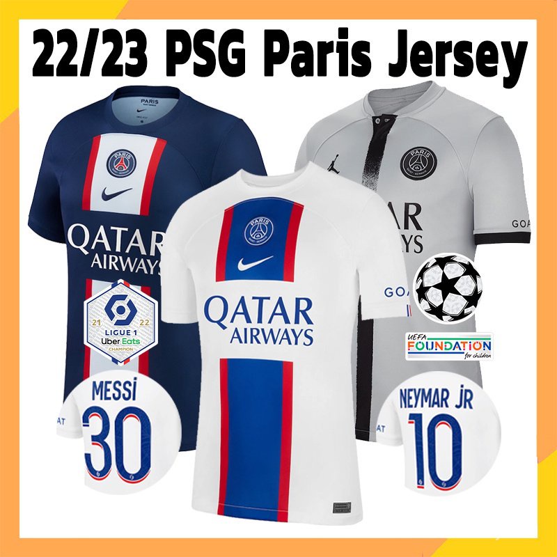 PSG Camisa 22/23 Home Away Terceiro Futebol Nome Personalizado 2022 2023 Paris Saint-Germain ...