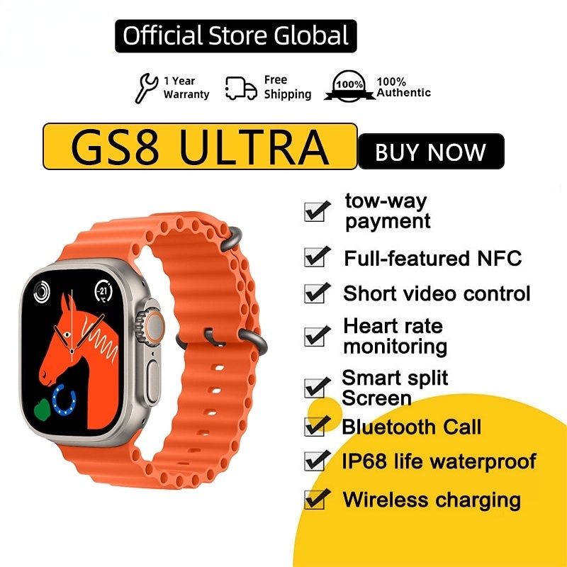 Smartwatch Masculino À Prova D'água GS8 Ultra Series 8 NFC 2022 Relógio ...