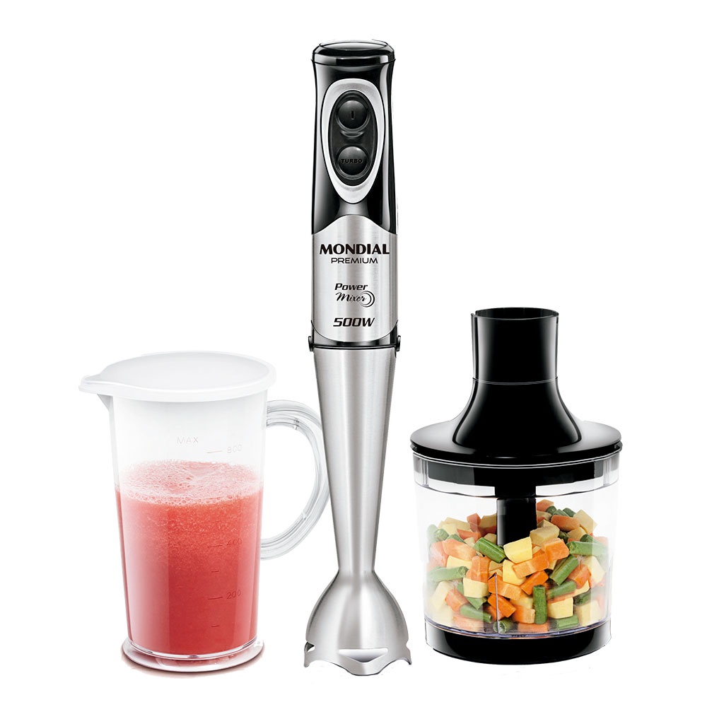 Mixer e Processador 2 em 1 110v Preto Inox Power Premium Mondial M-07 ...