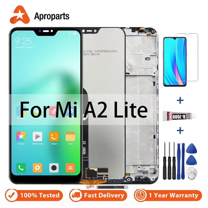 Tela Para Xiaomi Mi A2 Lite/Redmi 6 Pro LCD Touch Screen Montagem Do ...