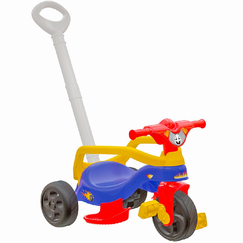 Triciclo Infantil Motoca Com Empurrador Velotrol Brinquedo Menino ...