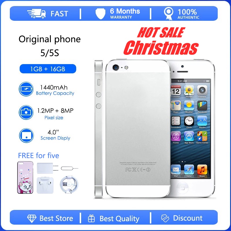 Usado iPhone 5 5S 16G Smartphone 4G WiFi 95 % Novo Telefone Celular - Faz a Boa!