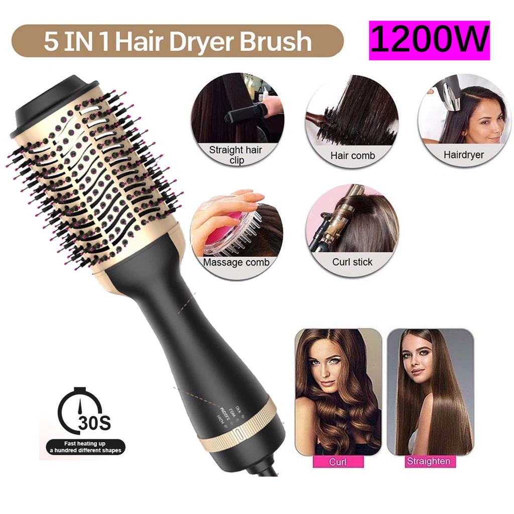 5 Em 1 Ferramenta De Modelagem De Cabelo Encaracolado Escova De Ar ...