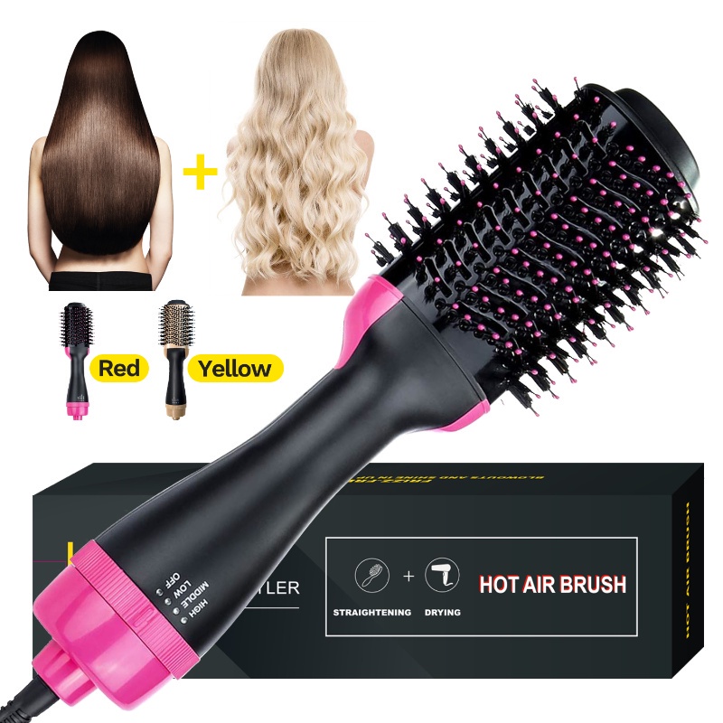 4 Em 1 Secador De Cabelo Escova De Ar Quente Estilo E Volumizador ...