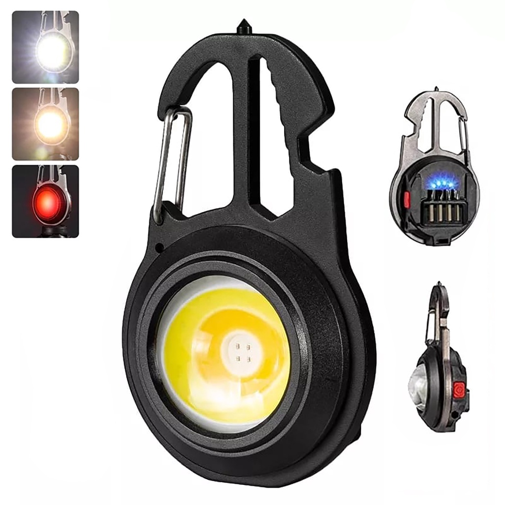 Mini Lanterna LED Cob Chaveiro 6x1 Multi Funcional Super Potente ...