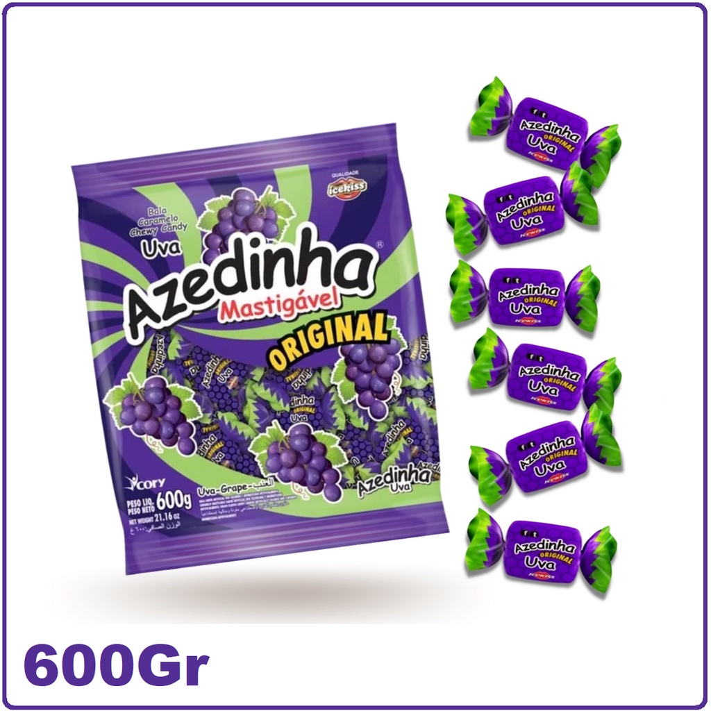 BALA AZEDINHA UVA C/ 500GR | Shopee Brasil