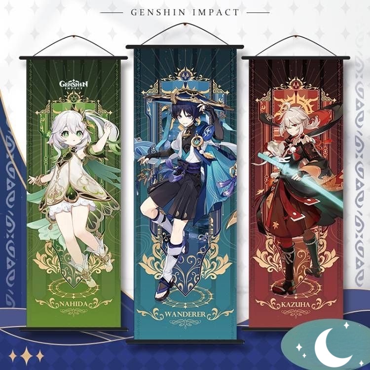 Genshin Impact poster Raiden Shogun shadow ACGN Hutao Gift Scaramouche ...