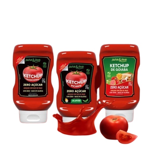Ketchup Zero Açúcar Puro e Leve 375 g - Ketchup Sem Açúcar | Shopee Brasil