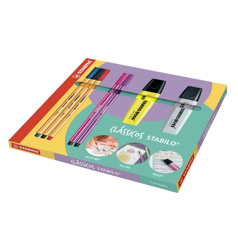Kit Classicos Stabilo com 7 Unidades | Shopee Brasil