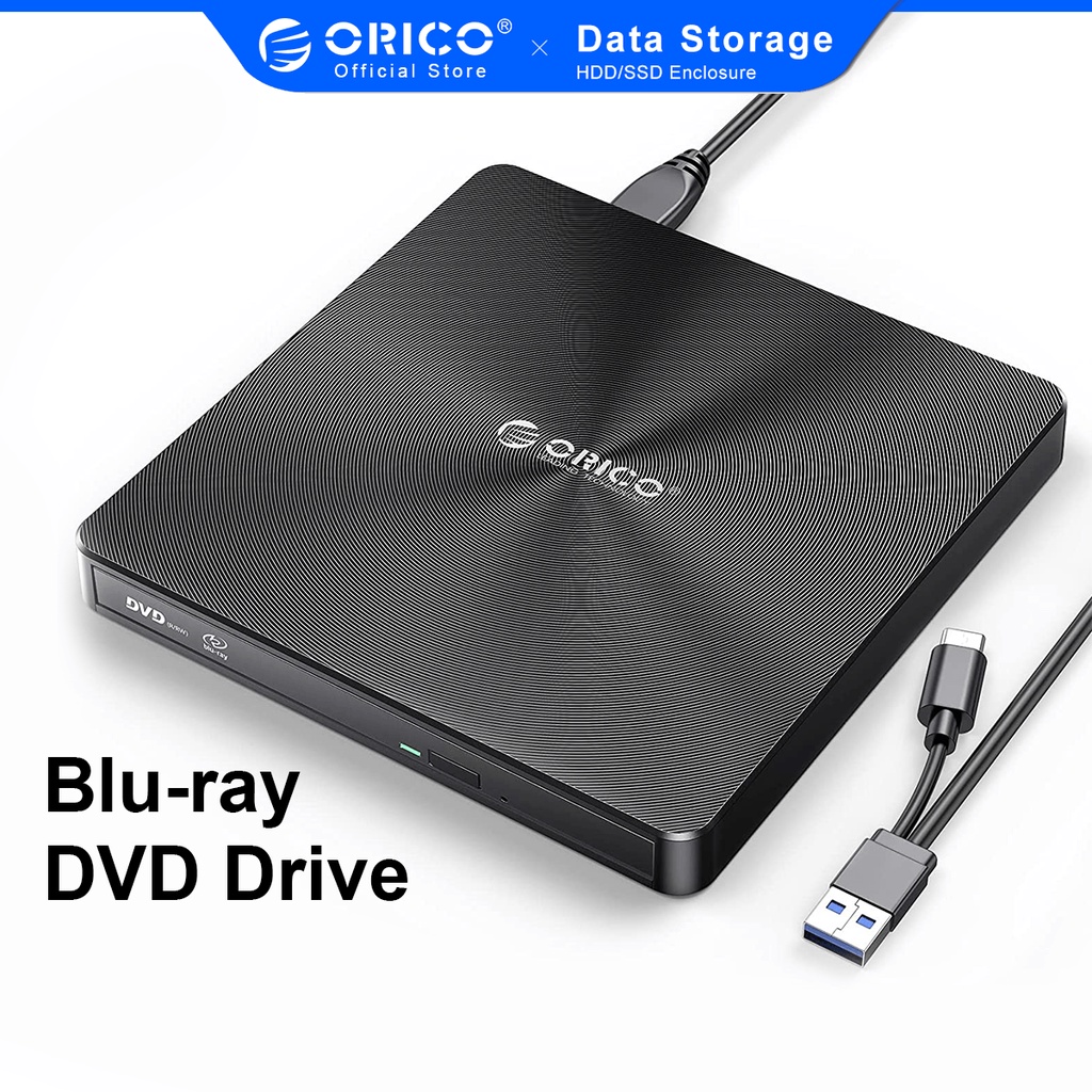 ORICO Unidade De DVD Externa Bluray USB 3.0 E Tipo-C 100G Óptica Queimador Blu-Ray 3D Ultra Slim ...