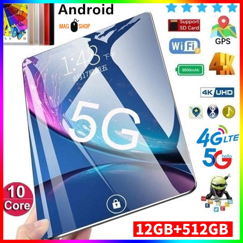 Tablet Android PC 12 Polegadas 4G/5G Chamada Telefônica Forte 12GB ...