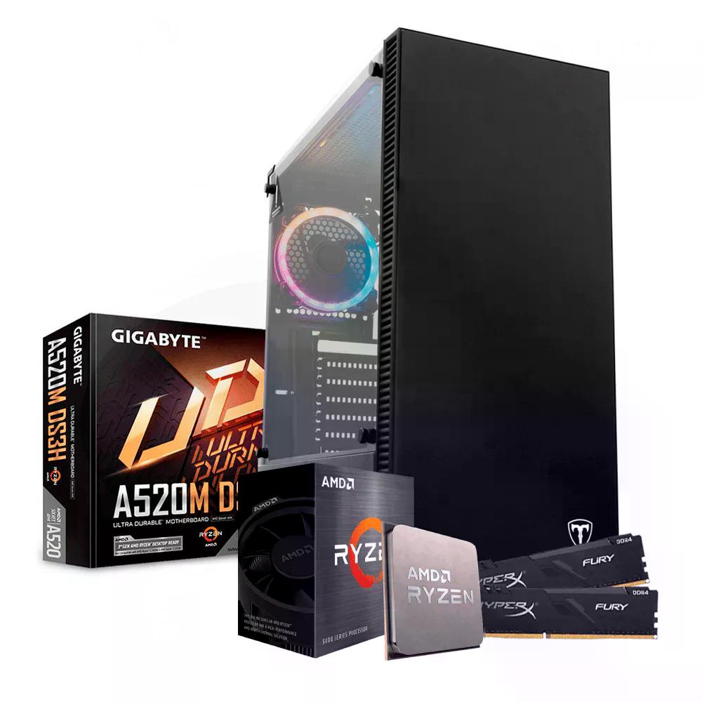 Pc Gamer Enifler Cube Amd Ryzen 5 5600G, A520M, 16Gb Ram, Ssd 240Gb ...