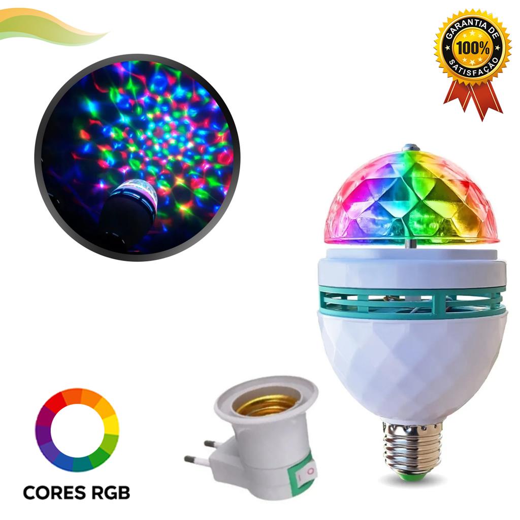 Lampada De Festa Balada Luz Led Rgb Colorida Para Discoteca Bola ...