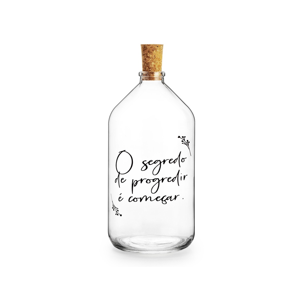 Garrafa decorativa de vidro 500 ml frase Segredo decoração | Shopee Brasil