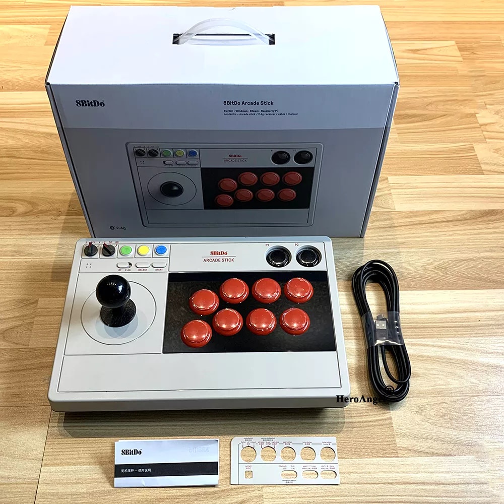 Spot 】 8BitDo Arcade Stick V3 Sem Fio Joystick Bluetooth Com 2.4G Receptor Para Interruptor De ...