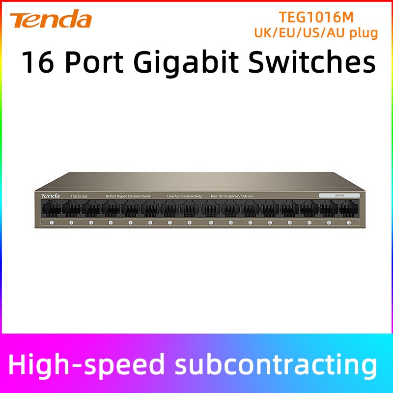 Tenda 16 Portas Interruptor Gigabit 10/100/1000Mbps Rede Do Cubo De ...