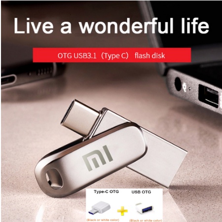 Xiaomi Pen Drive 2 Em 1 USB Flash Memória Tipo C Salto De Armazenamento ...