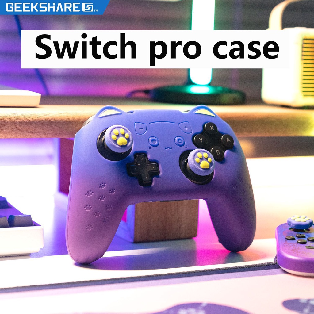 Geekshare Switch Pro Capa Controladora Polegar Capas De Silicone Flexível Gamepad Acessórios ...