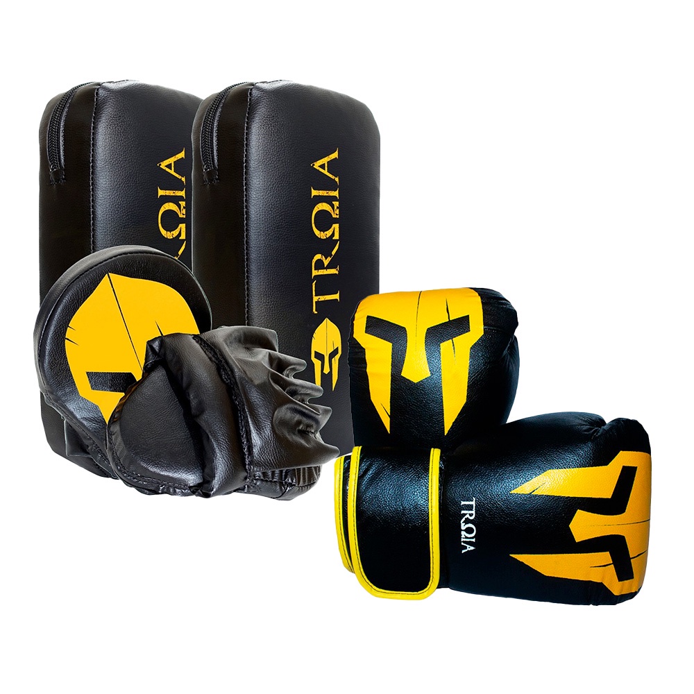 APARADOR DE CHUTE + MANOPLA FOCO LUVA DE FOCO + LUVA DE BOXE MUAY THAI ...