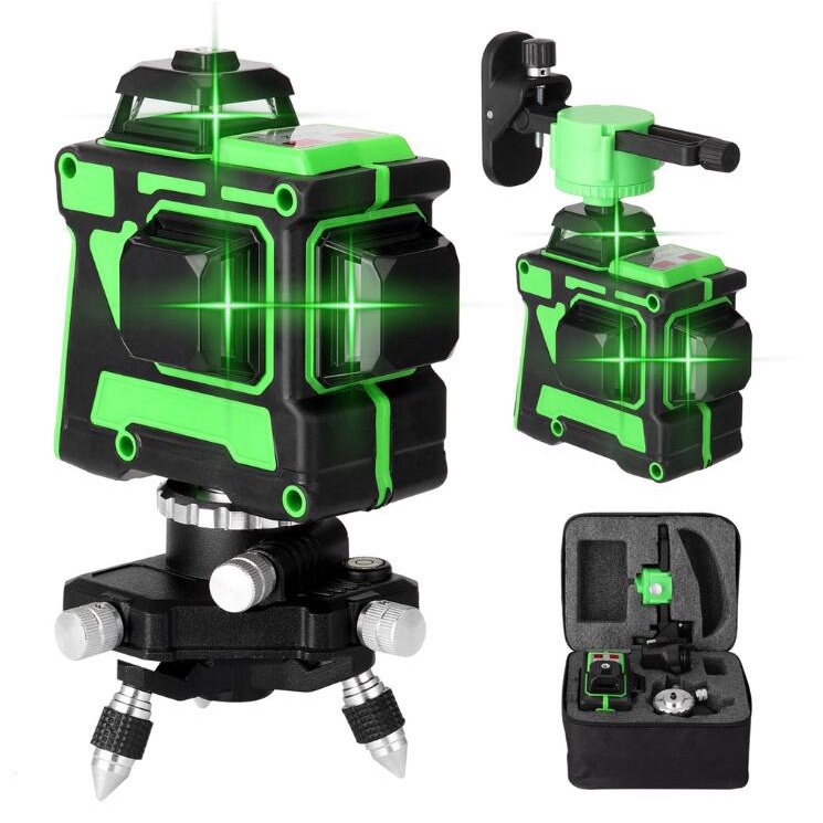 Nível A Laser Auto Nivelamento Com 12 Linhas 3D Verde Luz Bolha ...