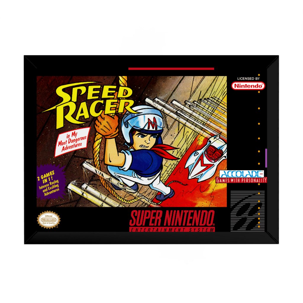 Quadro Game SNES Speed Racer | Shopee Brasil