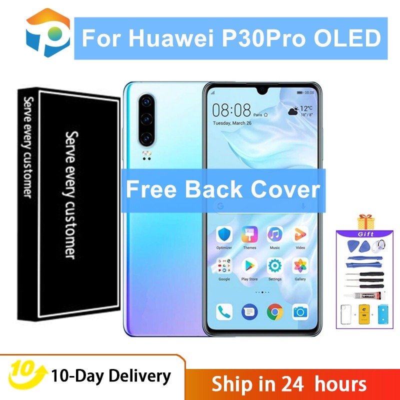 Tela Original AMOLED Para Montagem Digitalizador De LCD Huawei P30 Pro ...