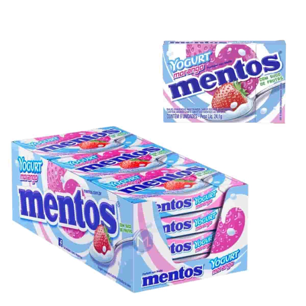 Mentos Yogurt Slim Perfetti com 12 unidades | Shopee Brasil