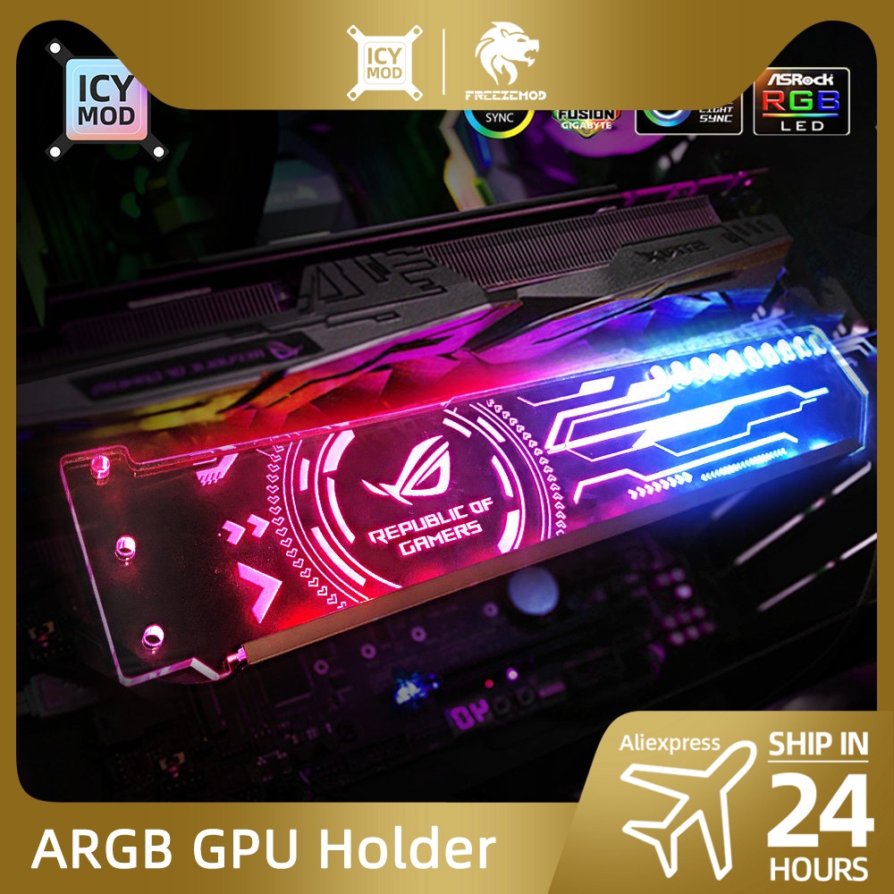 Suporte RGB original VGA Personalizado ARGB Horizontal GPU Para Placa ...