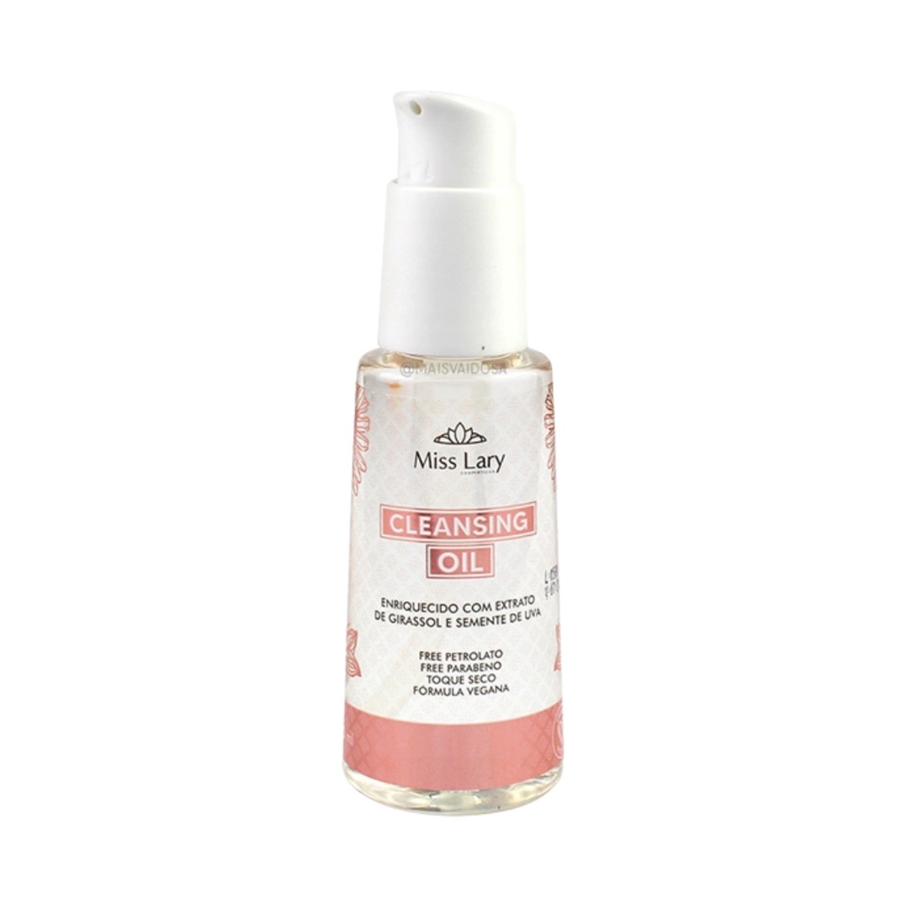 Cleansing oil Miss Lary 100 ml Vegano Alto Poder de Demaquilar e ...
