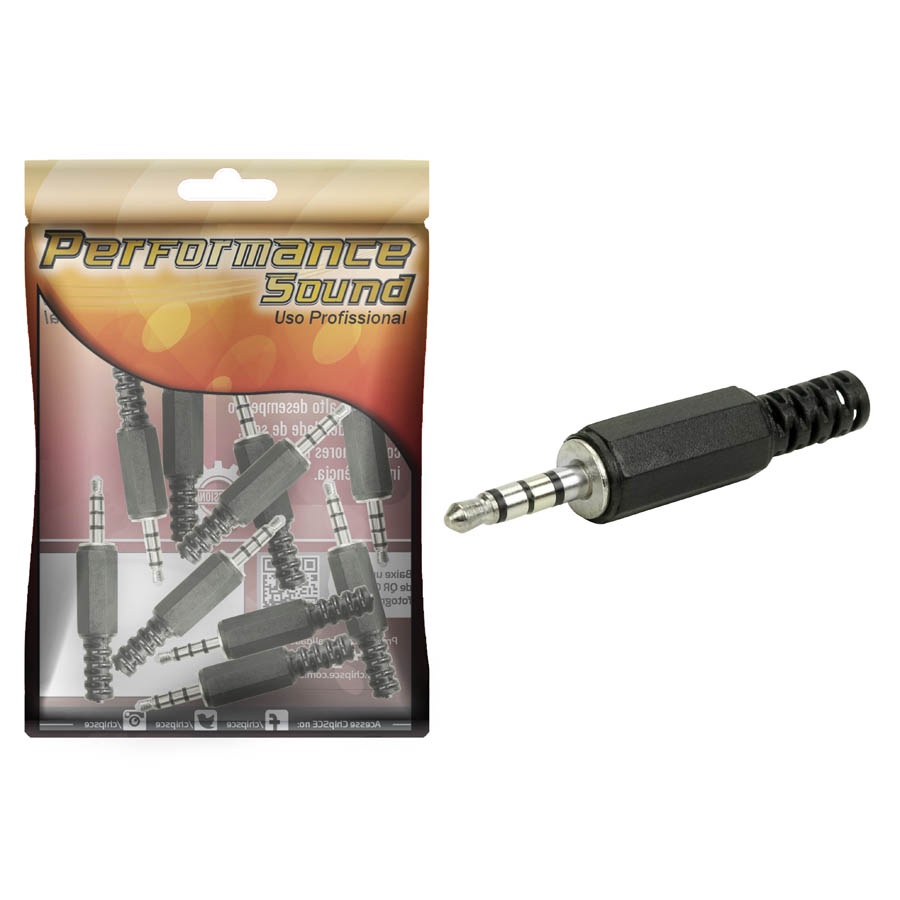 10x Plug Conector P3 Estéreo Alta qualidade - Preço especial ...