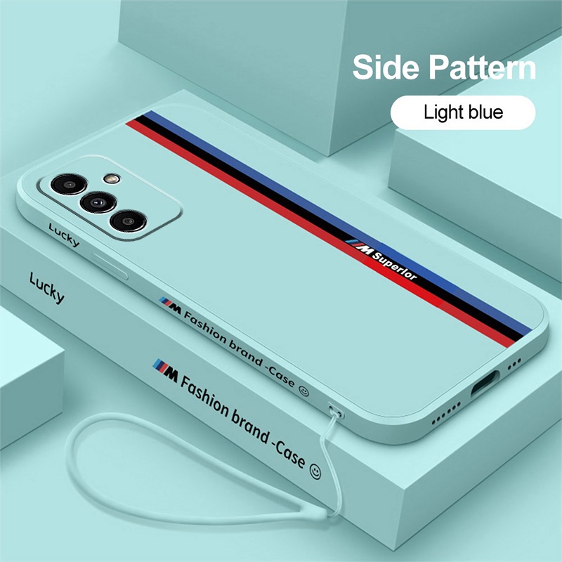 Para Samsung A04S Capa BMW De Silicone Líquido Sorte A13 A23 A33 A53 A73 A04S 4G 5G - Escorrega ...