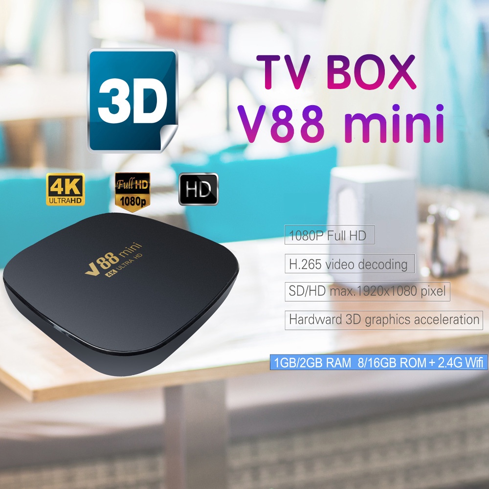 Estoque Pronto Para ! Mesmo Dia Embarque No V88 mini Android 10.0 Caixa Superior De TV De Rede ...