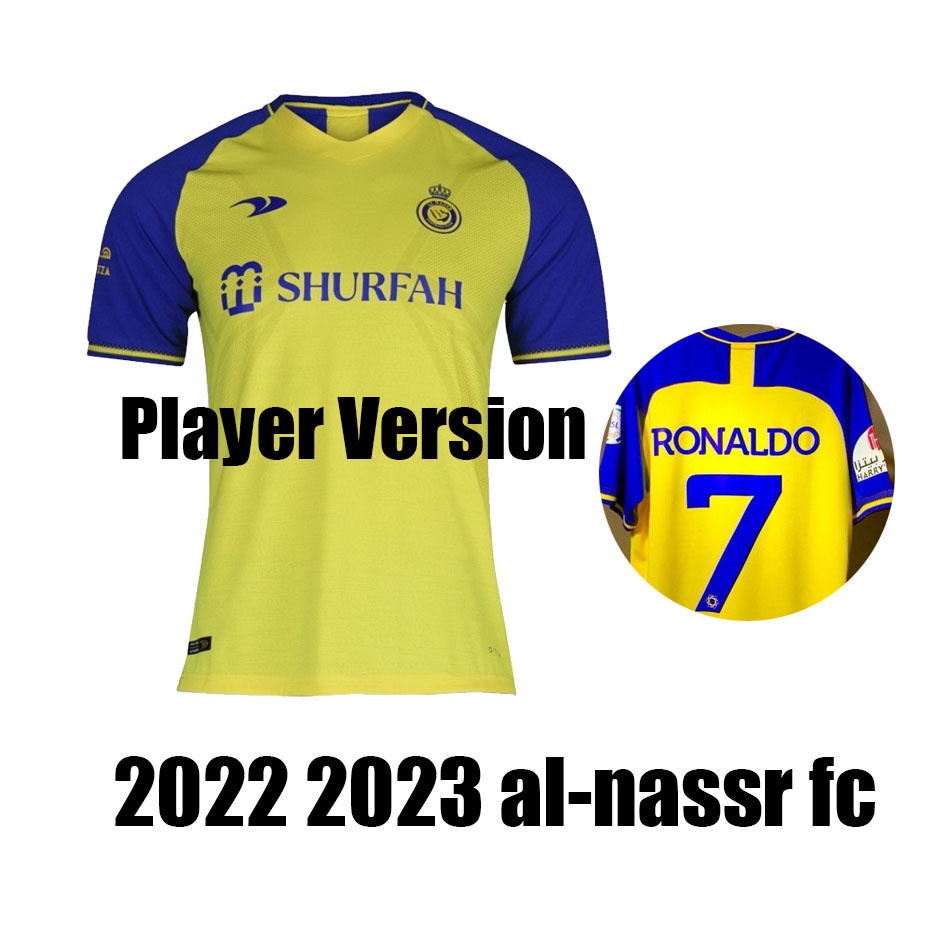 2022 2023 Al-Nassr FC Casa Jersey Jogador Versão RONALDO # 7 | Shopee Brasil