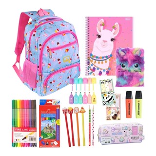 Kit Completo Material Escolar Kawaii Volta As Aulas Presente | Shopee ...