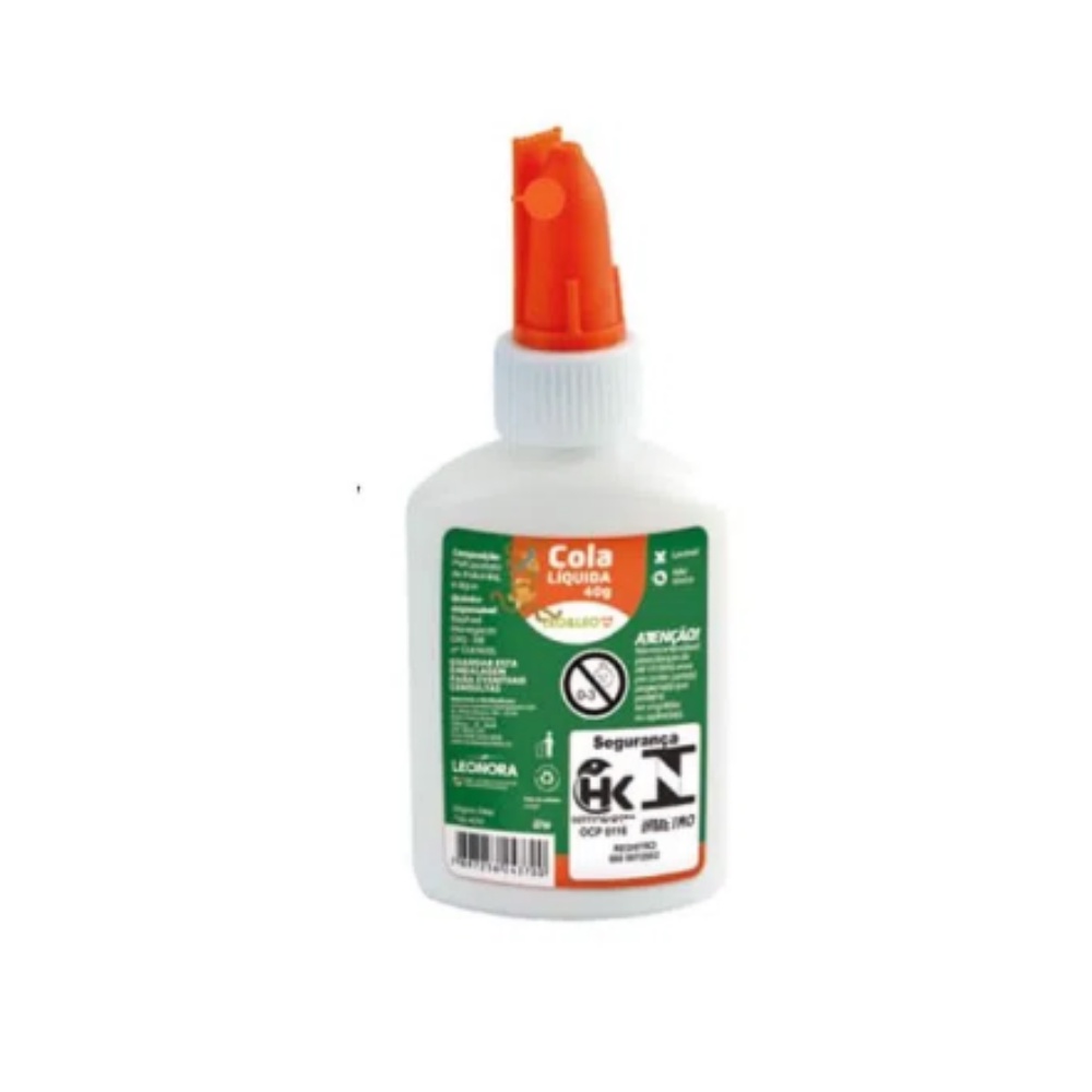 Cola Branca Escolar Liquida 40 Gramas- LEO&LEO | Shopee Brasil