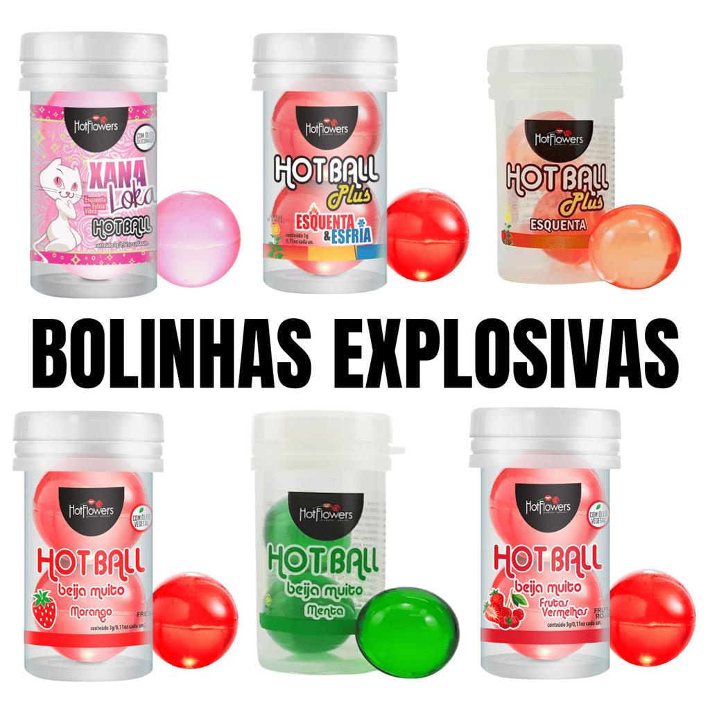 Lubrificante Intimos Bolinhas Explosivas Hot Flowers Hot Ball | Shopee Brasil