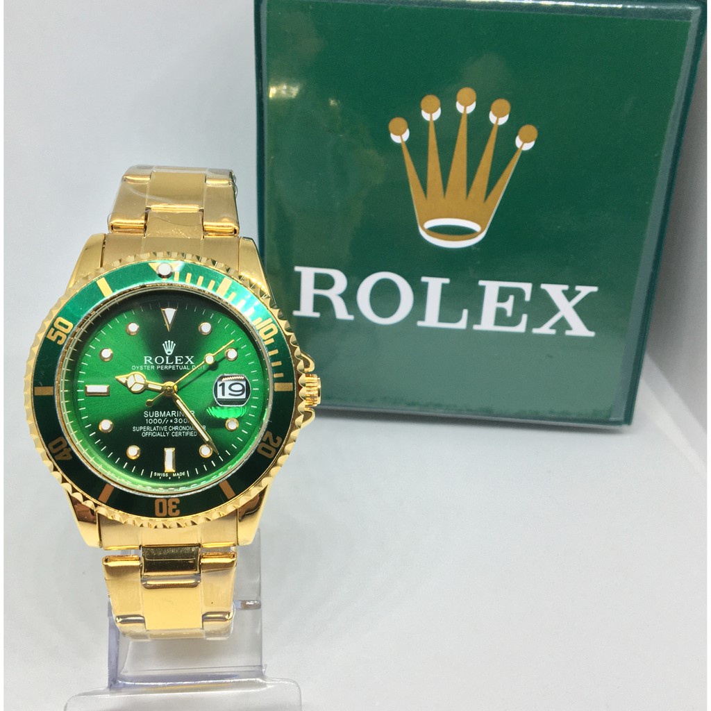 Novo = Rolex Submariner Relógio Masculino De Ouro E Verde - Escorrega o ...