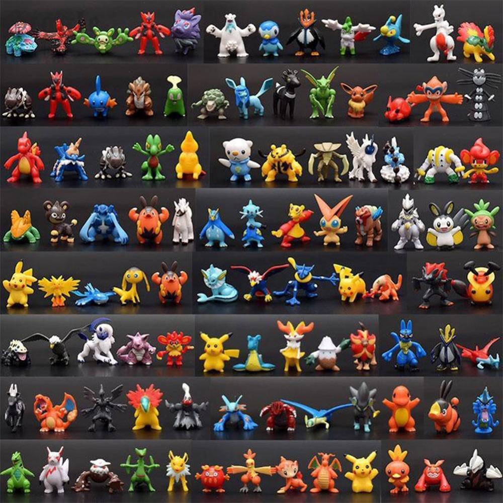 24-144 Peças Mini Pokemon 3cm Action Figure Monstro Brinquedos De Vinil ...