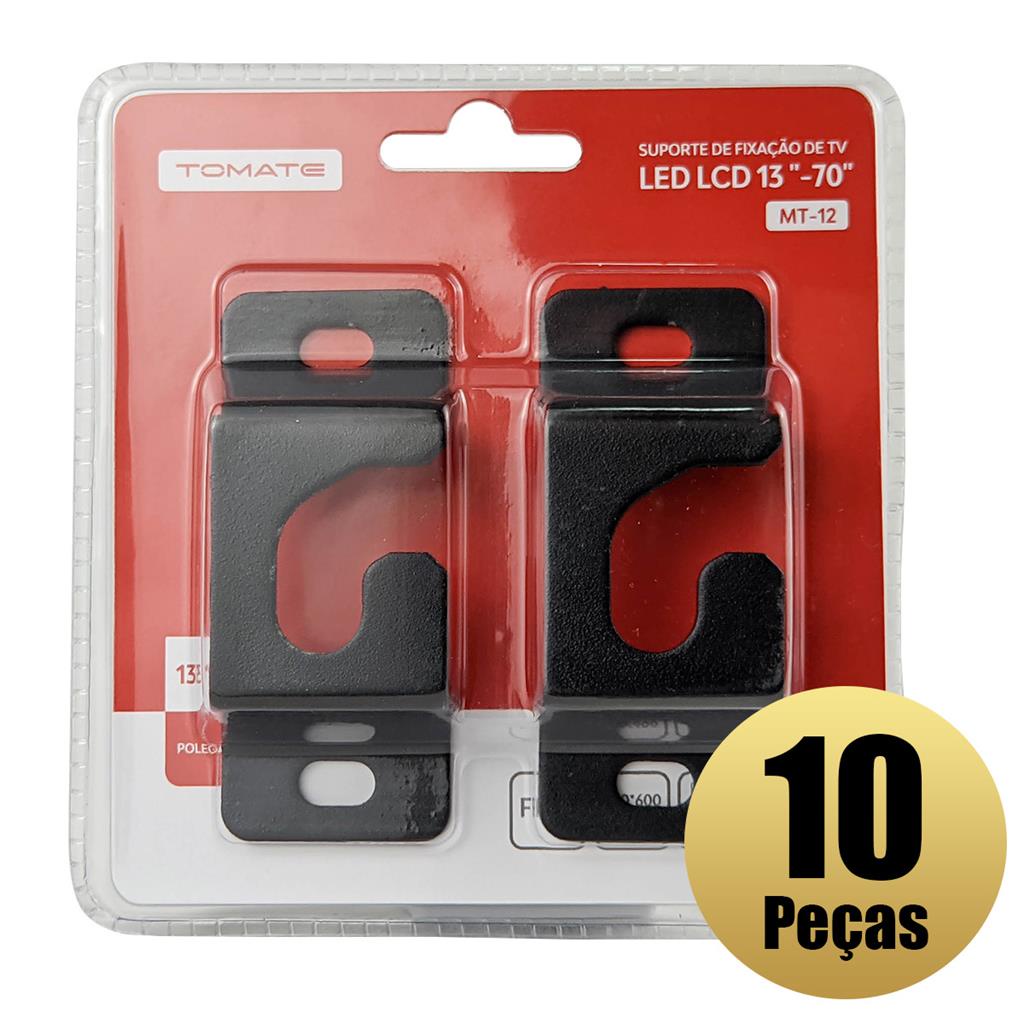 Kit 10 Suporte fixo universal para Televisao Tv Monitor Led Lcd plasma ...