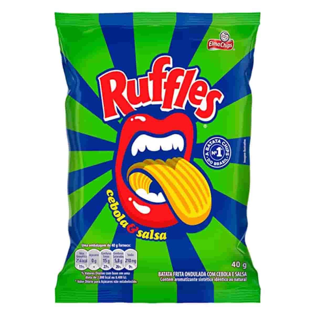 Salgadinho Batata Ruffles Cebola e Salsa Elma Chips 40g | Shopee Brasil