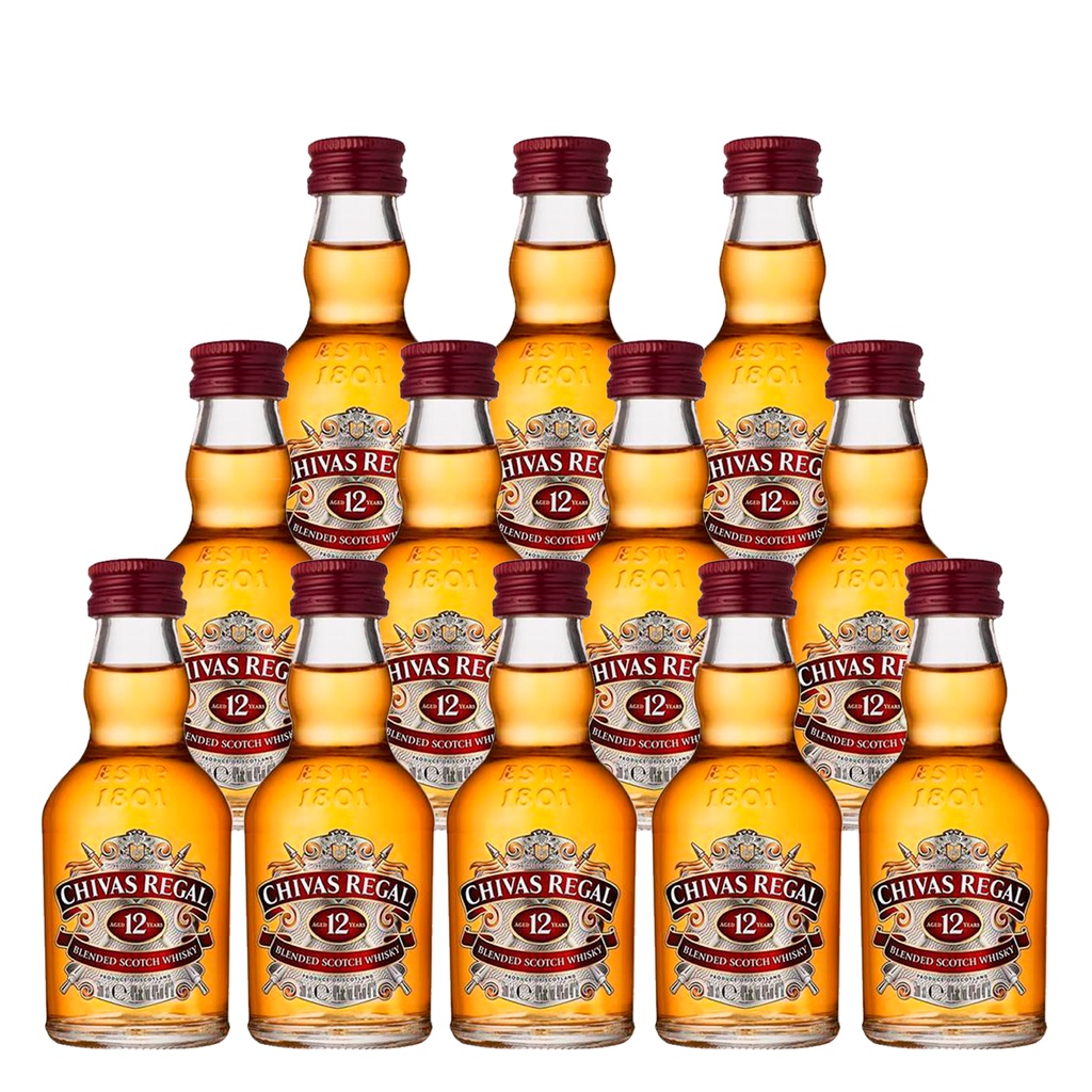 Miniatura Whisky Chivas Regal 12 Anos 50ml 12 Unidades | Shopee Brasil