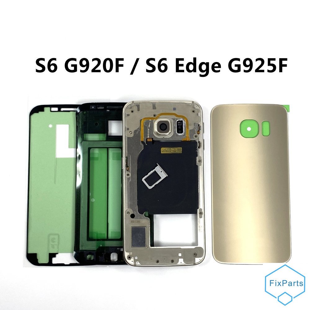 Para SAMSUNG Galaxy S6 Edge G925F S6 G920F Carcaça Completa ...