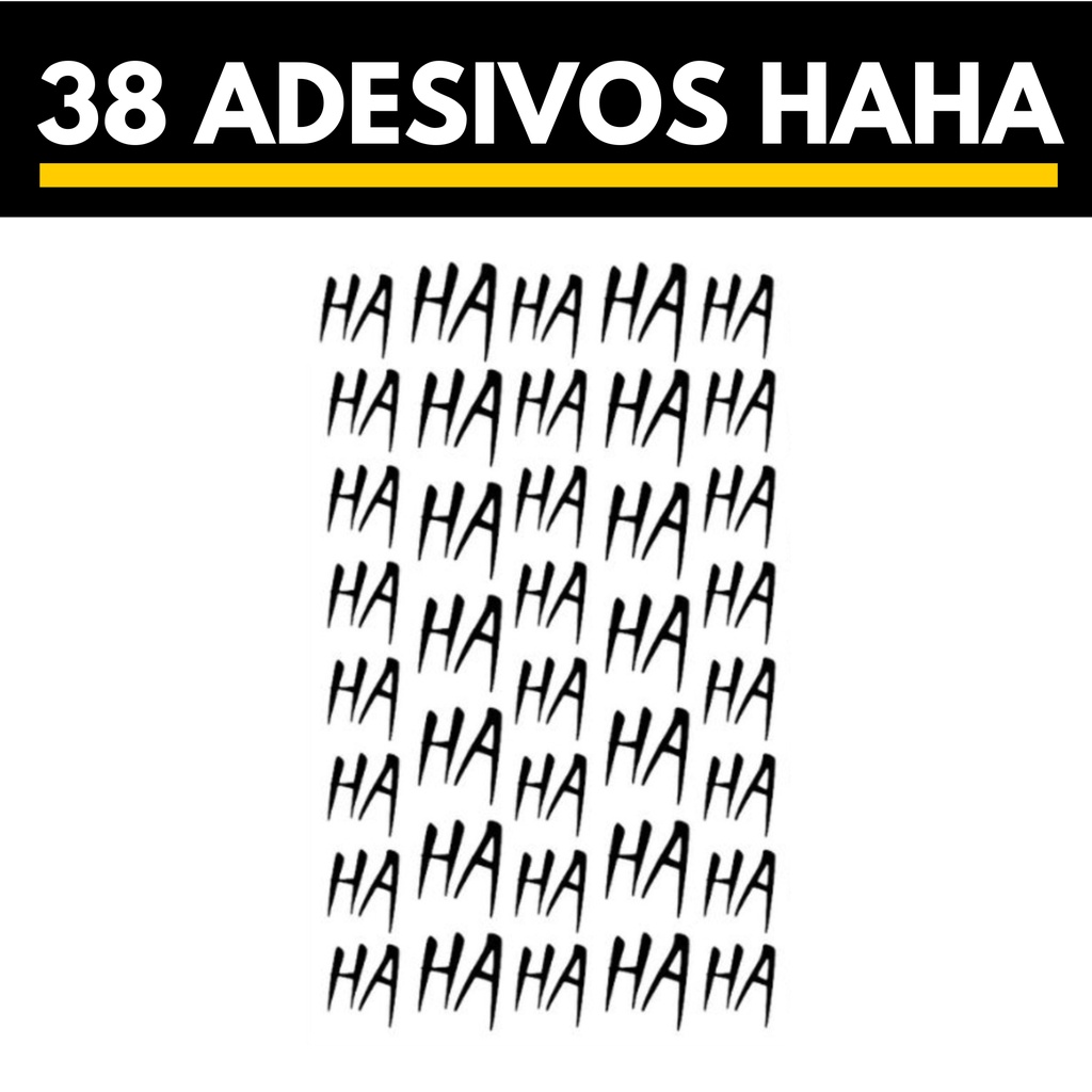 Adesivo Haha Com 38 Ha Para Moto e Carro Alta Qualidade | Shopee Brasil