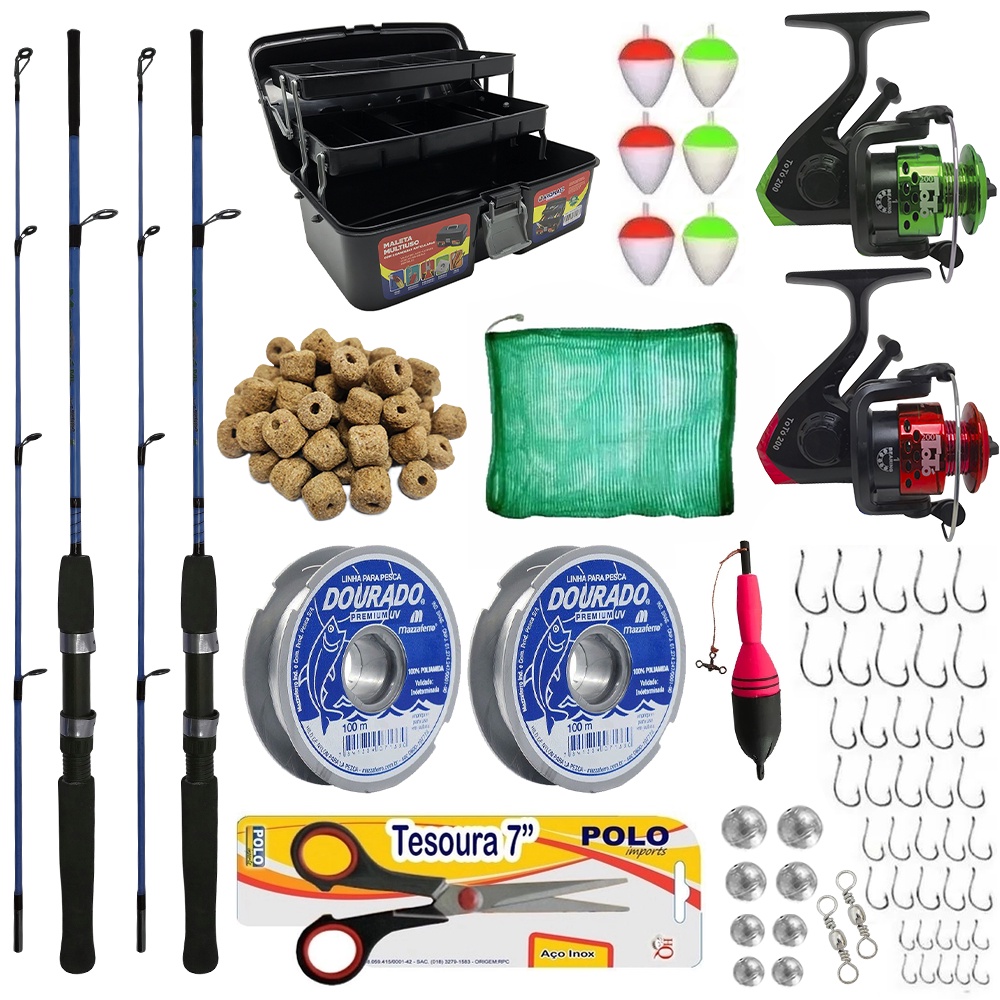 Kit Pesca Completo Maleta Vara1,20m 10kg Pronta Para Pescar | Shopee Brasil