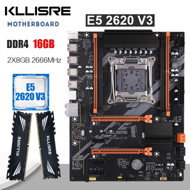 original MACHINIST E5 RS9 X99 Placa-Mãe Combinada LGA 2011-3 kit Com ...