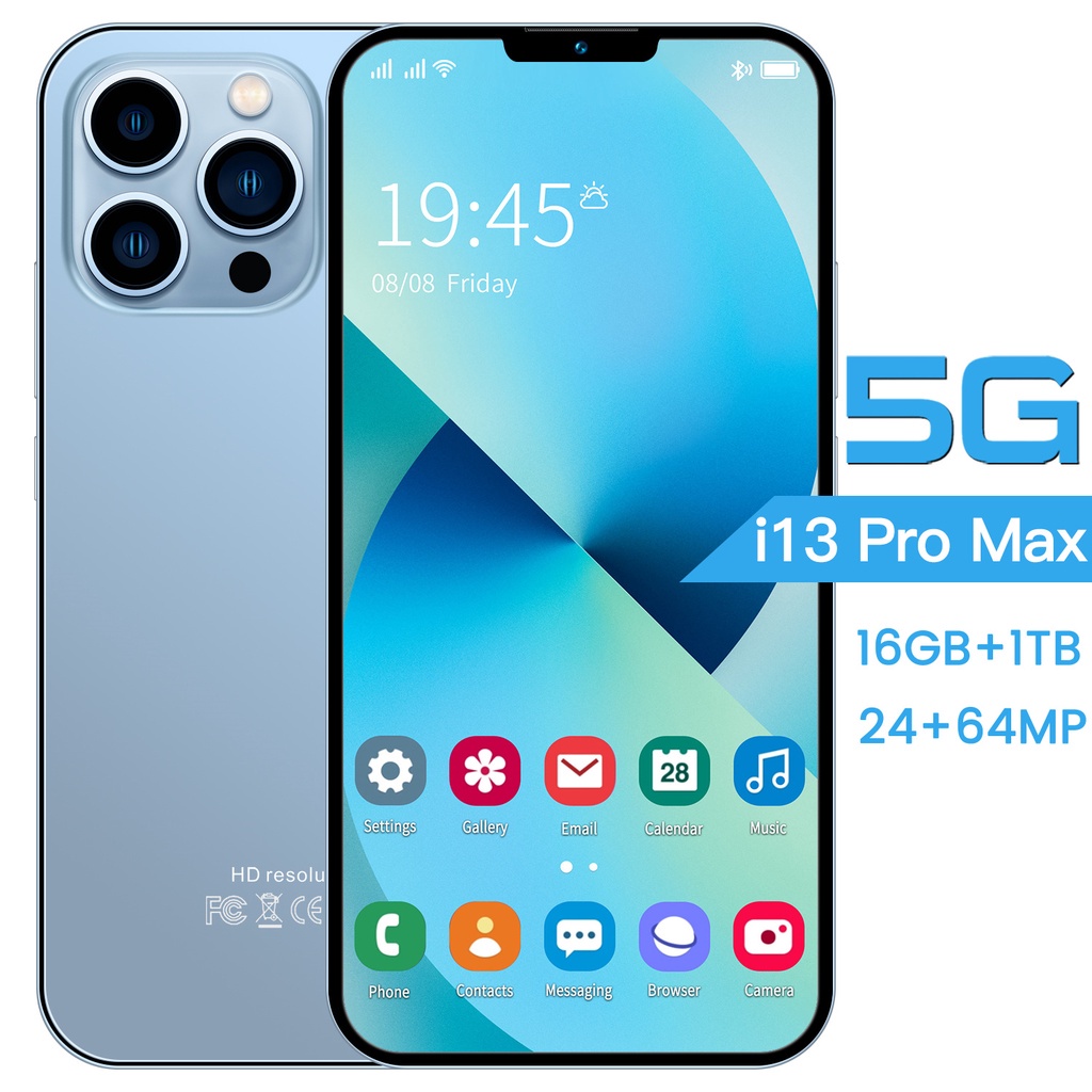 [Versão Global] Smartphone i13 pro max 7.5 Polegadas 16GB + 512GB Hd ...