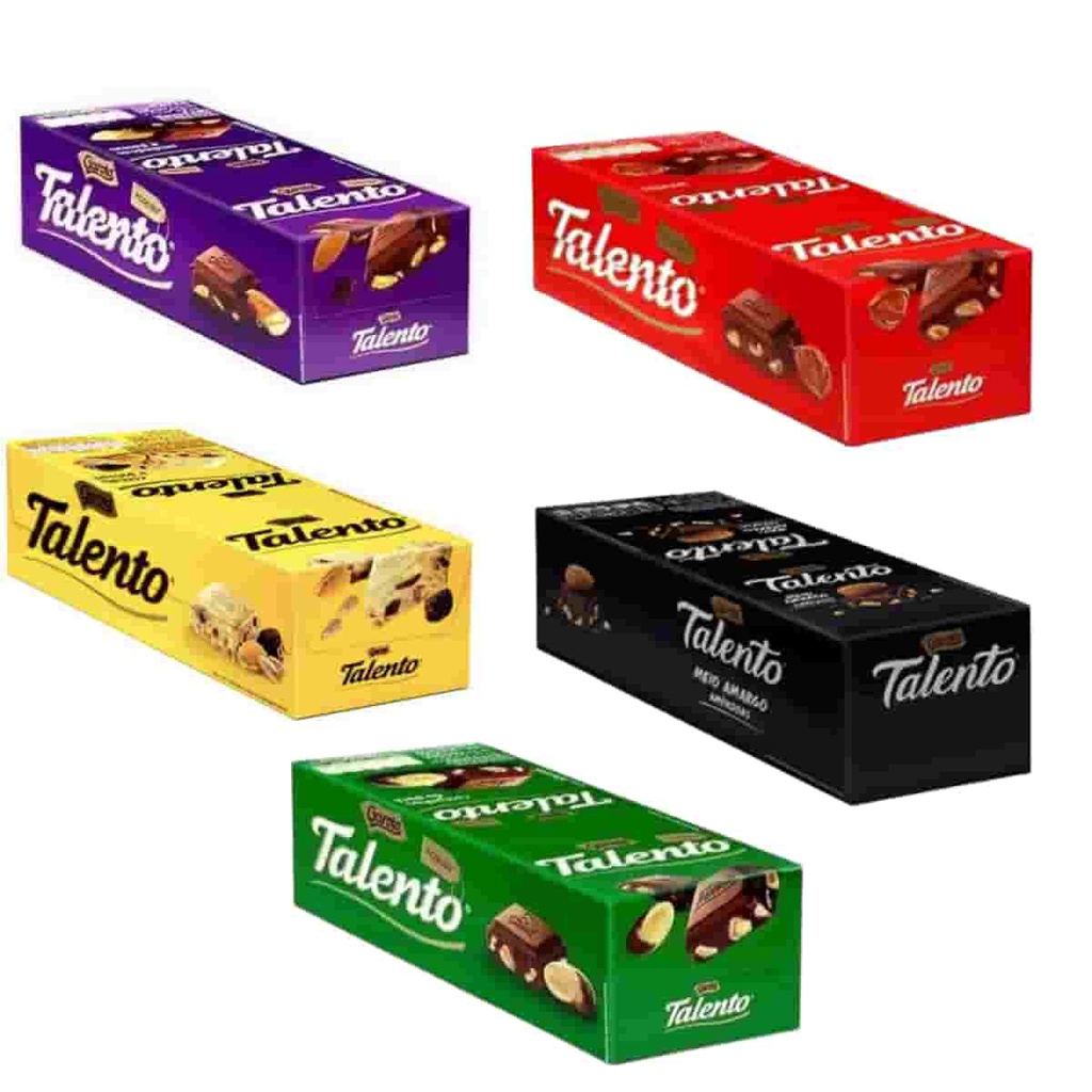 Chocolate Mini Talento com 15 unidades de 25g | Escolha o Sabor ...