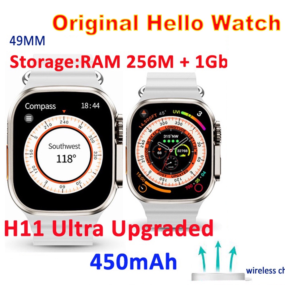 Hello Watch 2 Smart Watch 1GB 49mm IWO Men Watch Series 8 Original ...